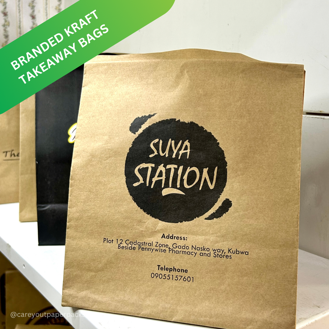 BRANDED KRAFT DELIVERY TAKEOUT BAGS - BROWN - 10.5’’ x 9’’ x 6 ...