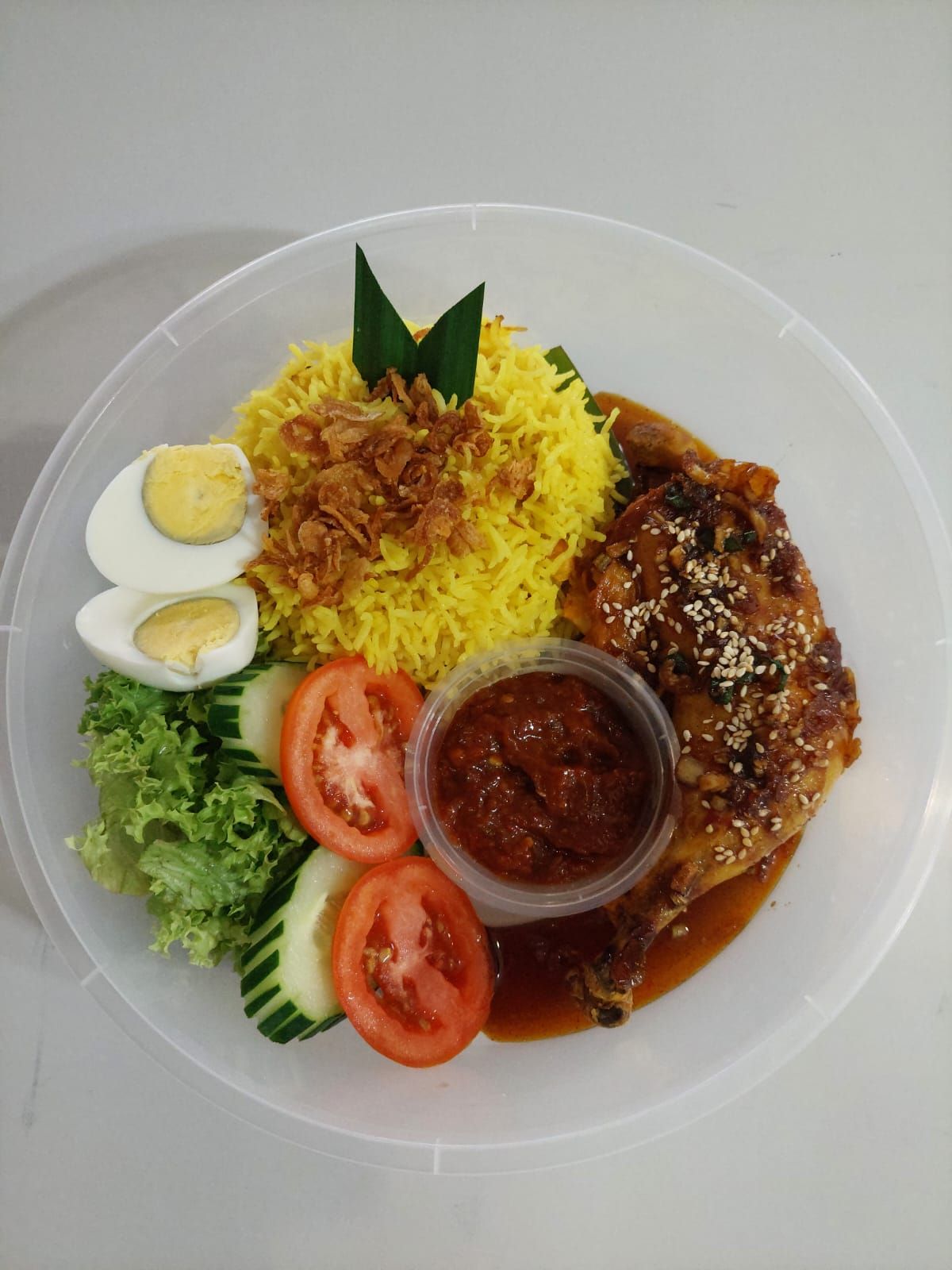 Nasi Kuning Ayam Sambal Kicap - Home Cooked Meals | Take App