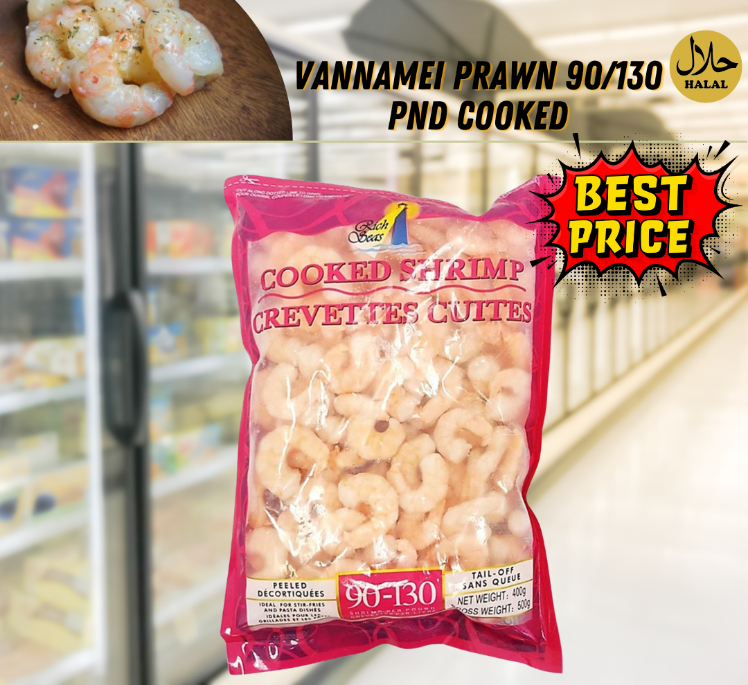 Vannamei Prawn 90/130 PND Cooked - FrostzoneSG