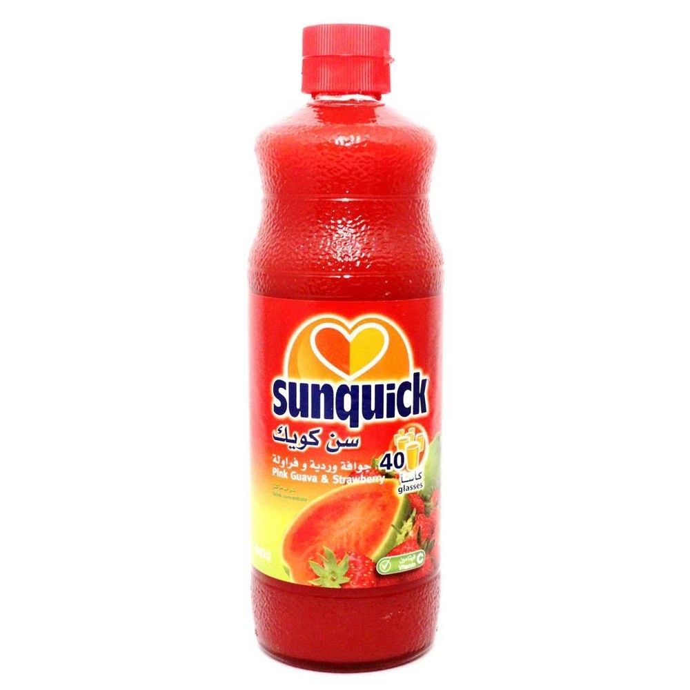 Sunquick Guava & Strawberry Fruit Cordial 700ml - Mahajana Super
