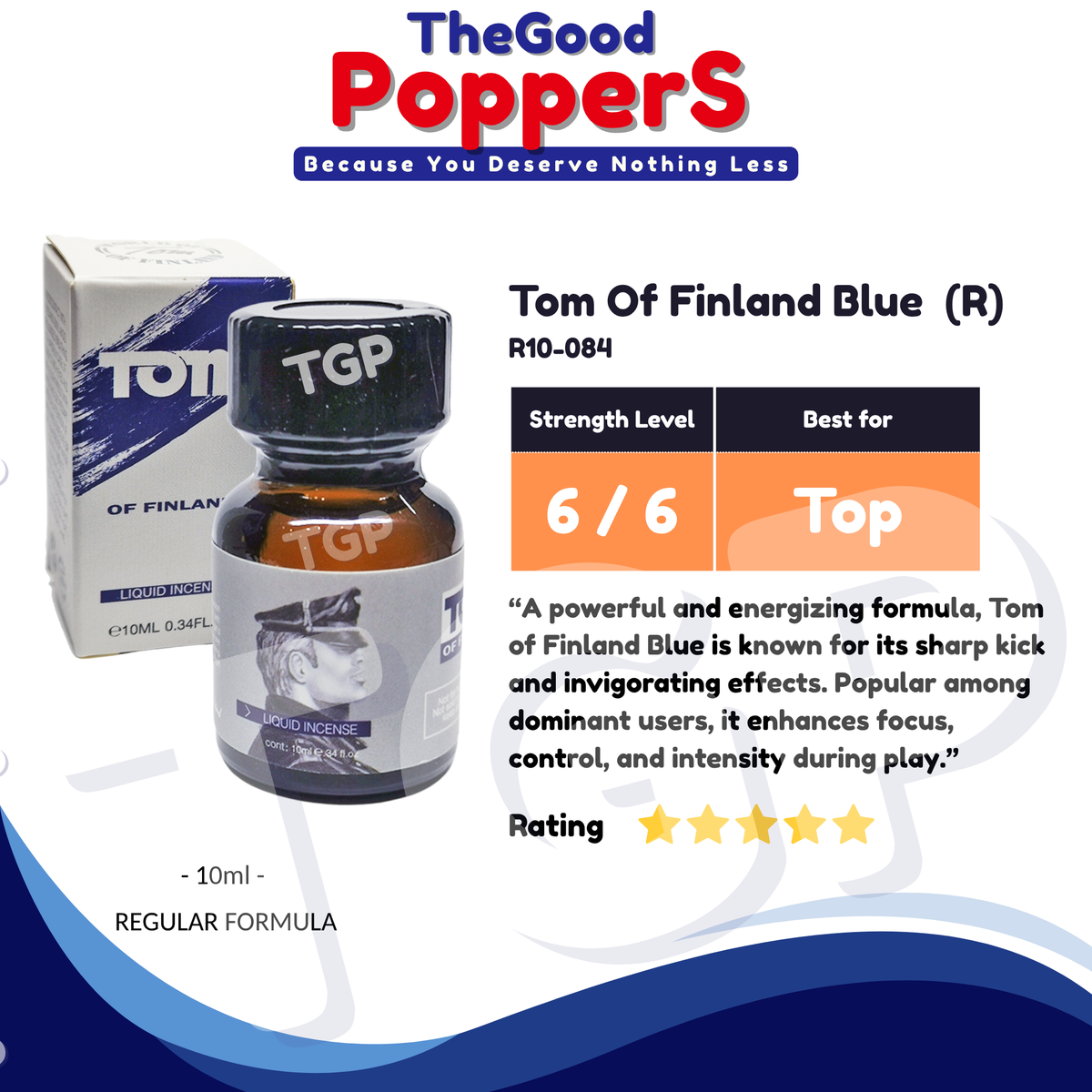 Tom of Finland Blue 10ml (R) - TheGoodPoppers