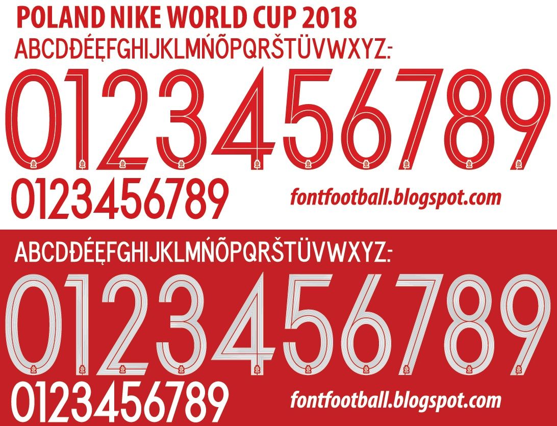 Font Vector Poland World Cup 2018 kit - FONT FOOTBALL BLOGSPOT | Take App