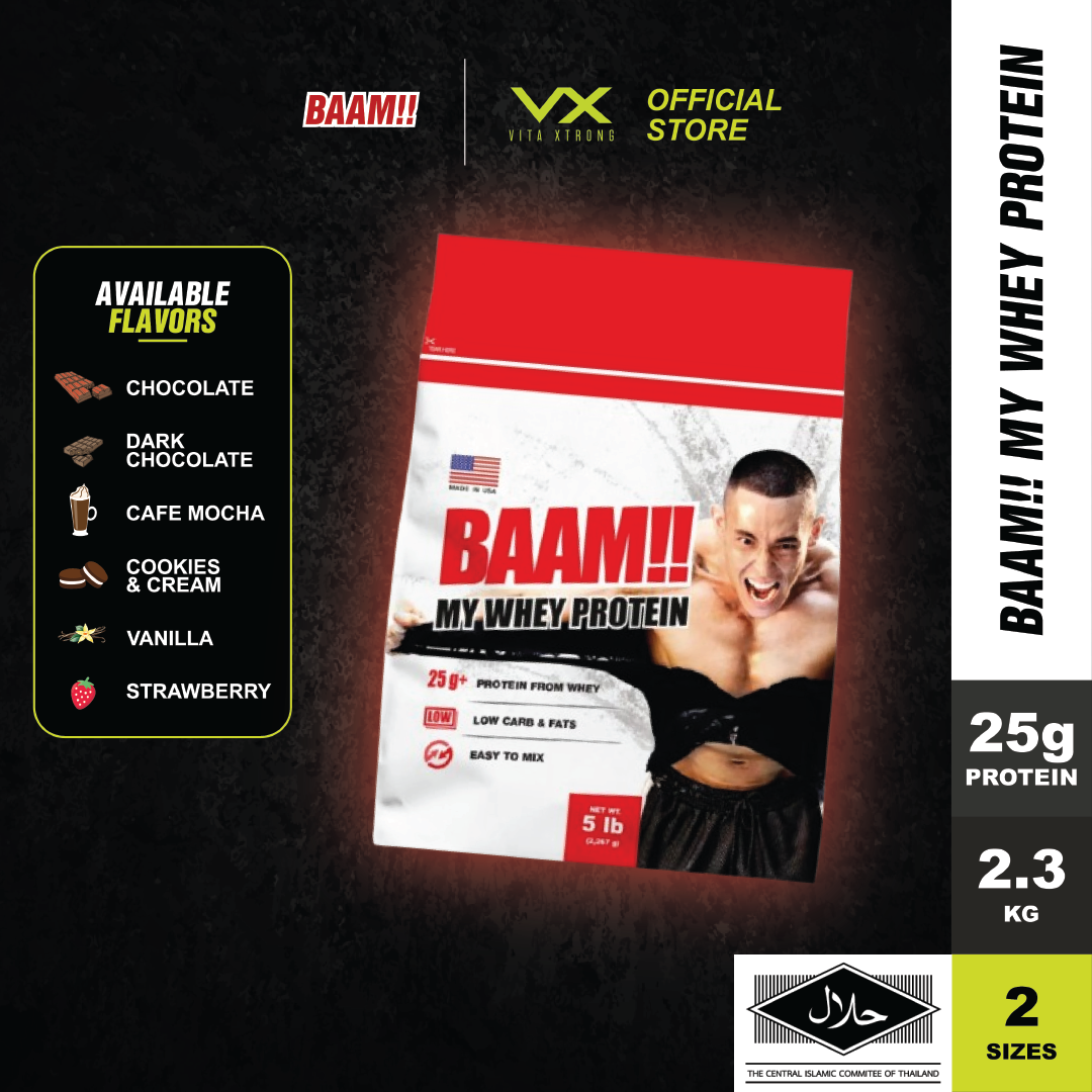 BAAM!!™ My Whey Protein Powder 10lbs | 25g Protein • Lab-Tested • Low ...