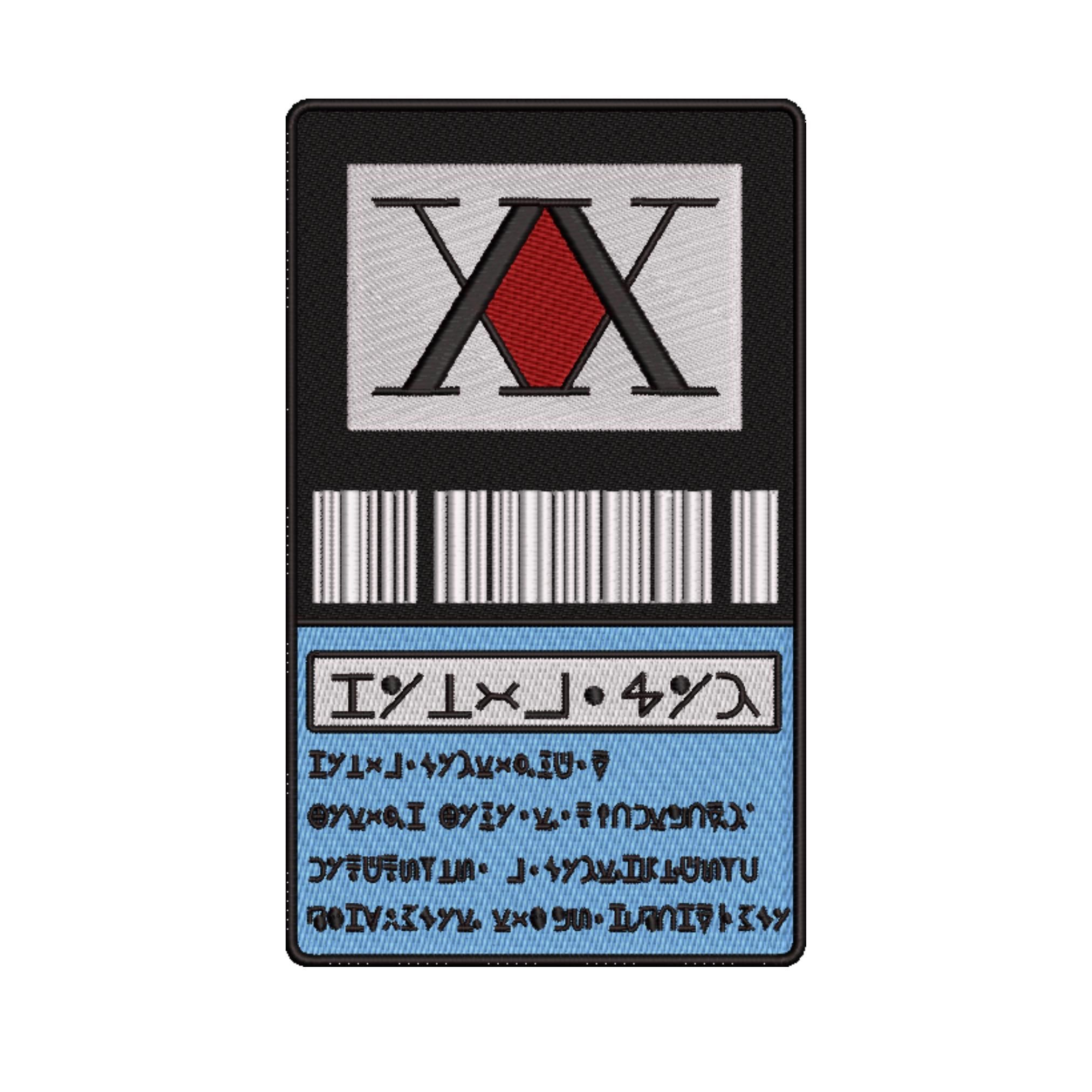 Anime Hunting License Embroidery Design - Embroidery Designs | Arabic ...