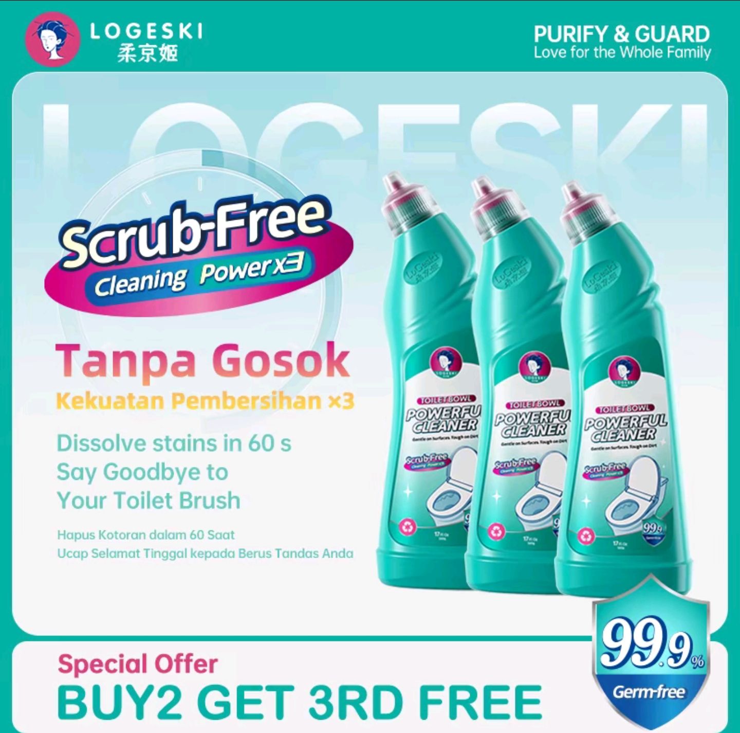 Pembersih Mangkuk Tandas Logeski Tanpa Menggosok - Jumz Galore | Take App