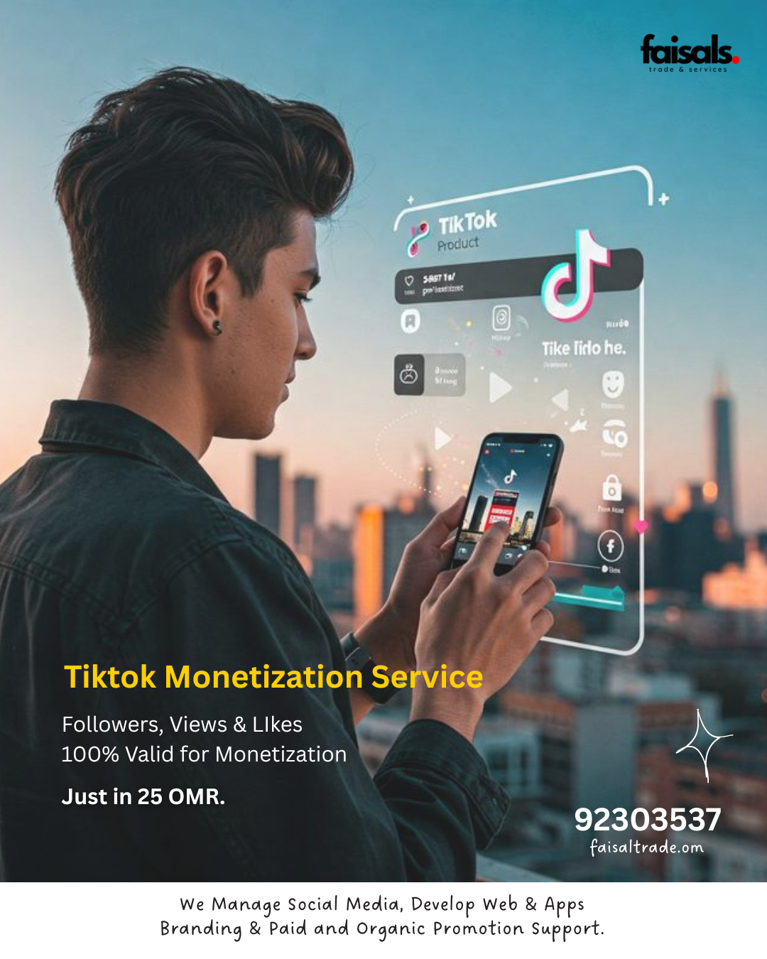 Tiktok Monetization Service - Faisal Shahzad Trade & Services | Take App