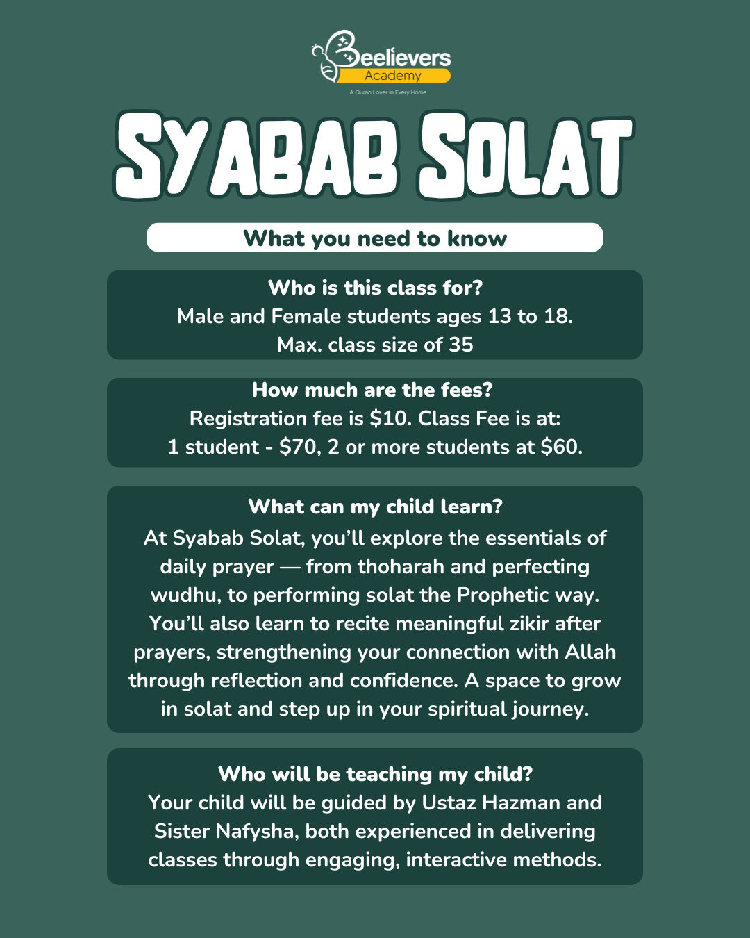 Syabab Solat: A Transformative Solat Journey for Teens - Beelievers ...