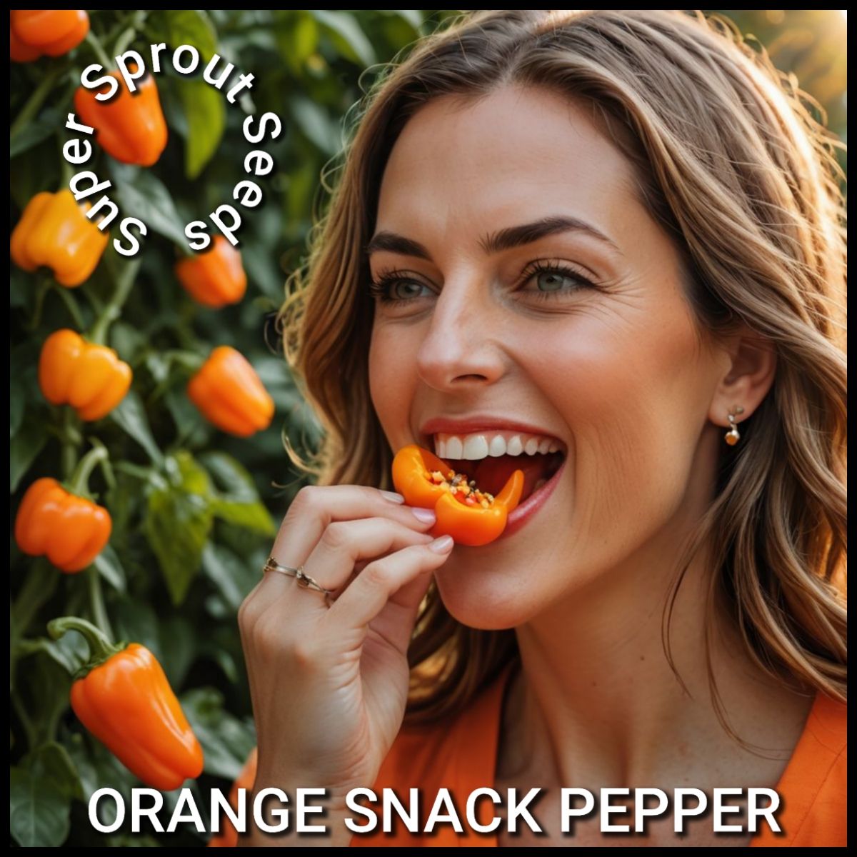 🫑ORANGE SNACK PEPPER🫑 x 10+ organic seeds - Supersprout | Take App